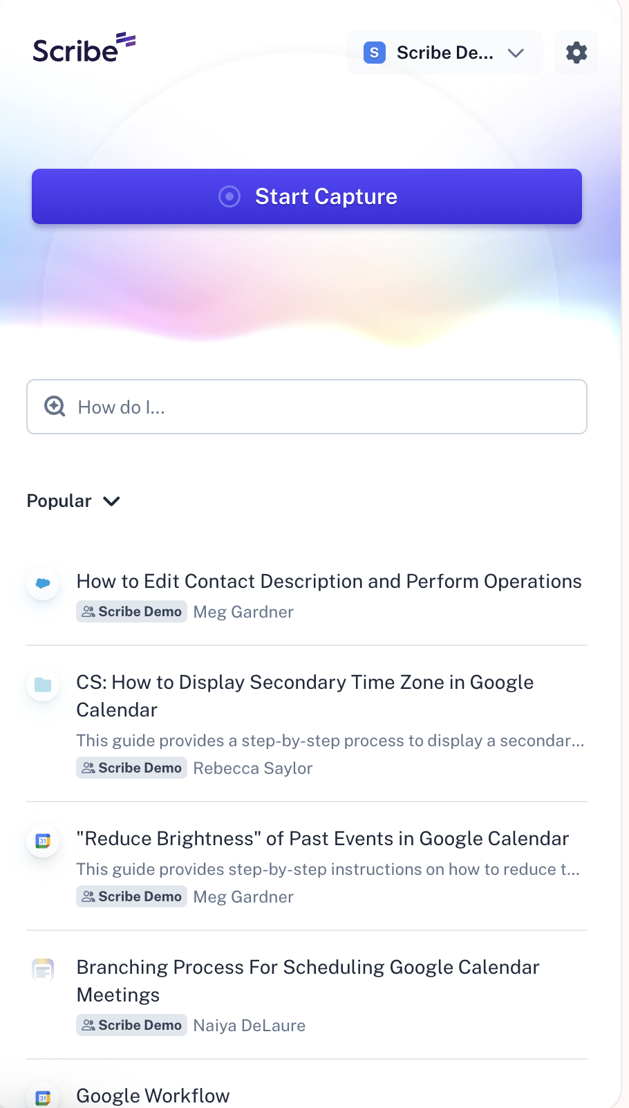 Using the Scribe extension – Scribe Support Portal
