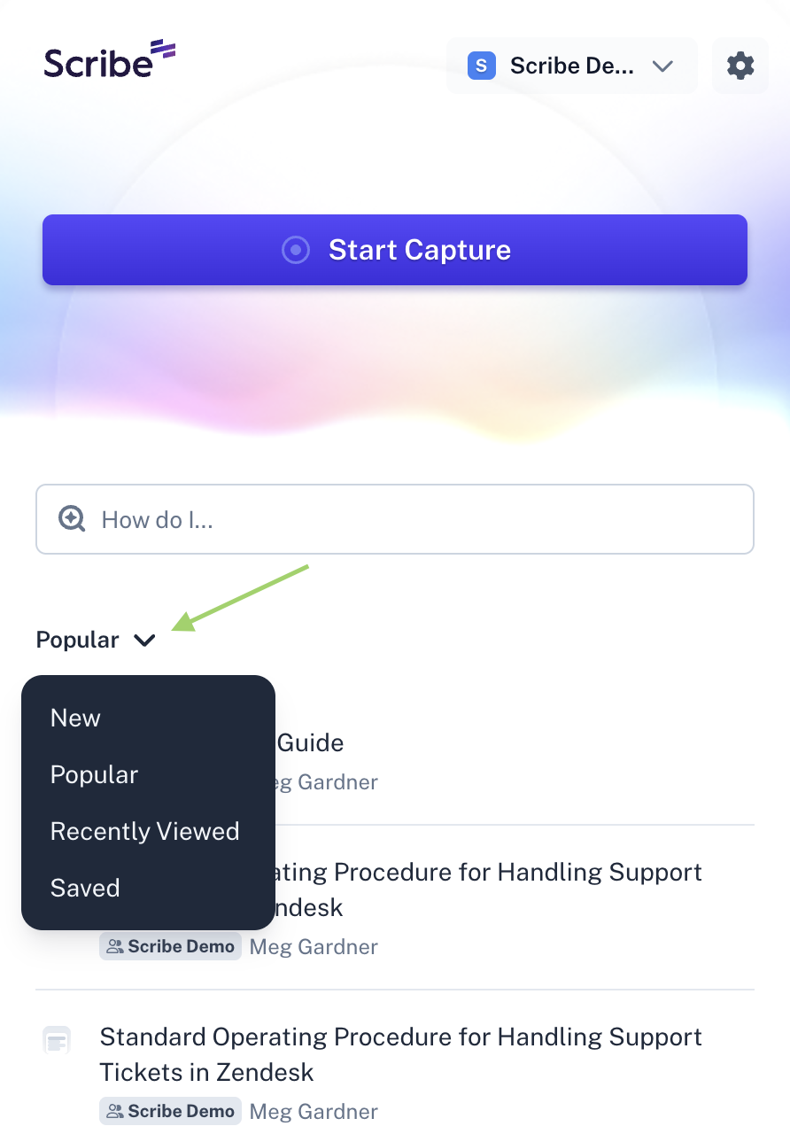 Using the Scribe extension – Scribe Support Portal