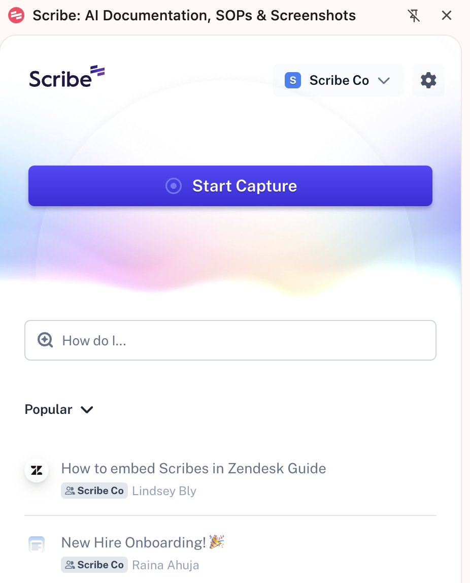 Using the Scribe extension – Scribe Support Portal